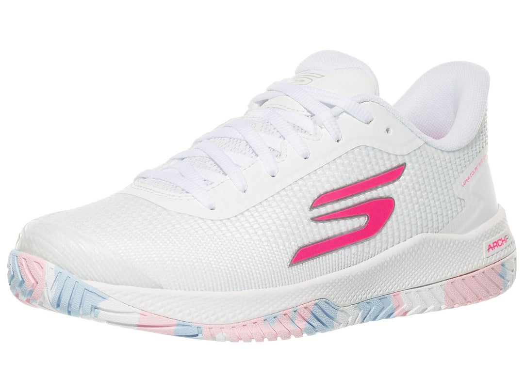 Skechers Viper Court Pro 2 Wh/Pk Wom's Pickle Shoes | Pickleball Warehouse
